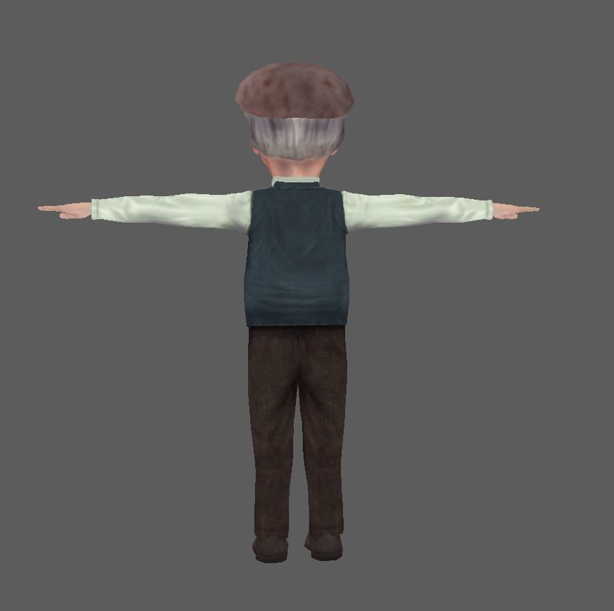 3D model semirealistic old man VR / AR / low-poly | CGTrader