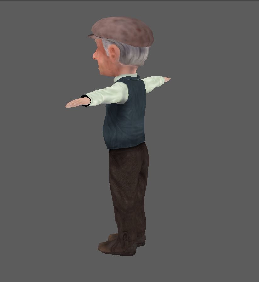 3D model semirealistic old man VR / AR / low-poly | CGTrader