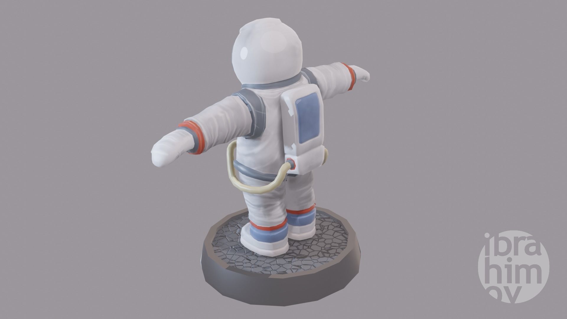 3D model Cartoon low poly astronaut character VR / AR / low-poly | CGTrader