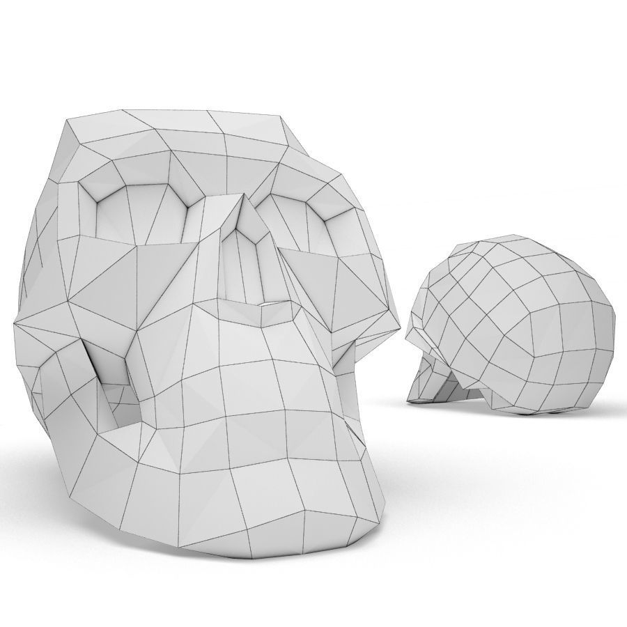 Sculpture Skulls Origami Marokka 3D model | CGTrader