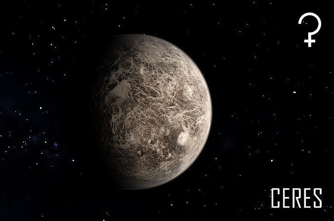3D model DWARF PLANET---CERES 4K VR / AR / low-poly rigged animated ...