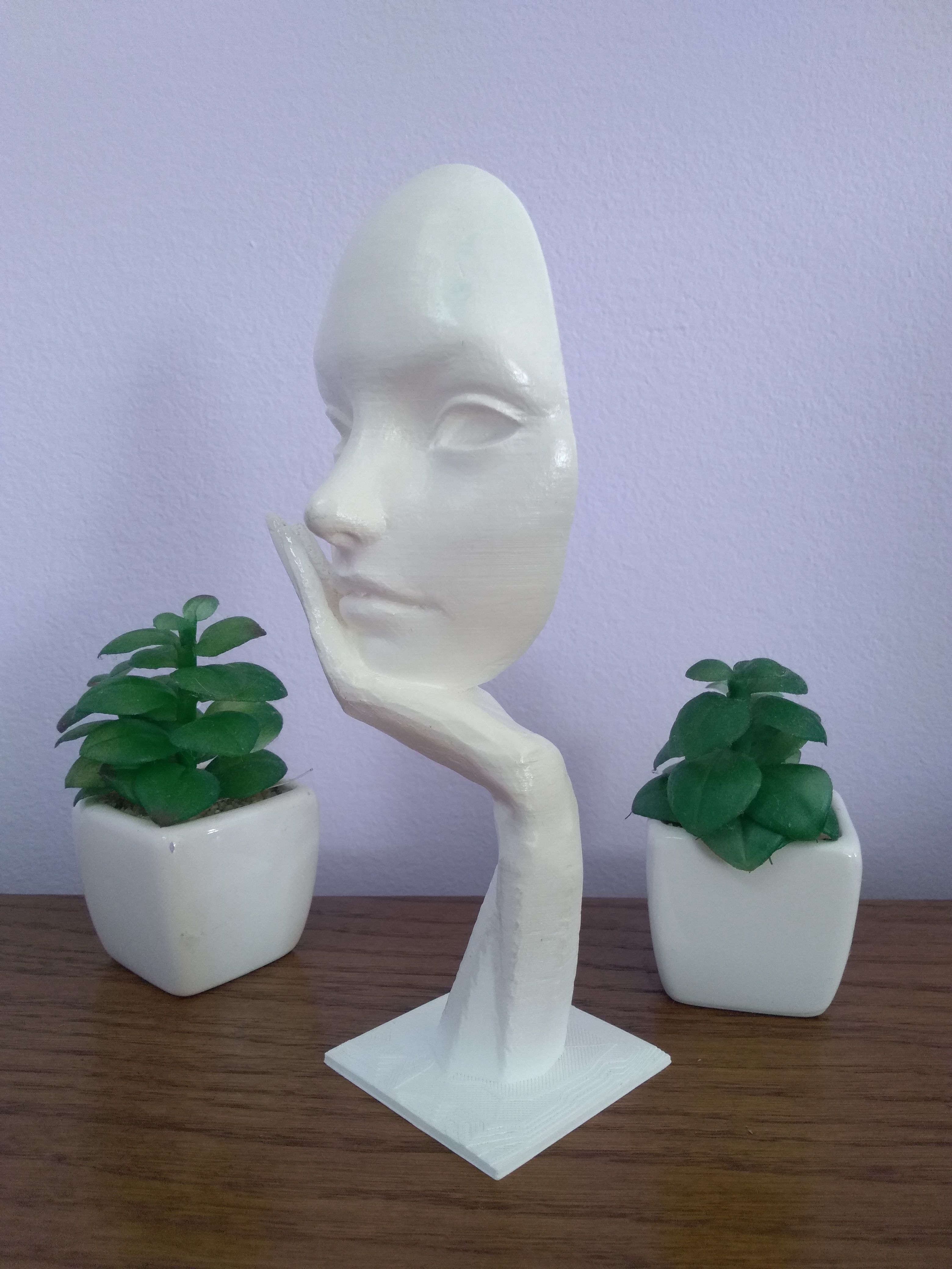 Face on hand 3D model 3D printable | CGTrader