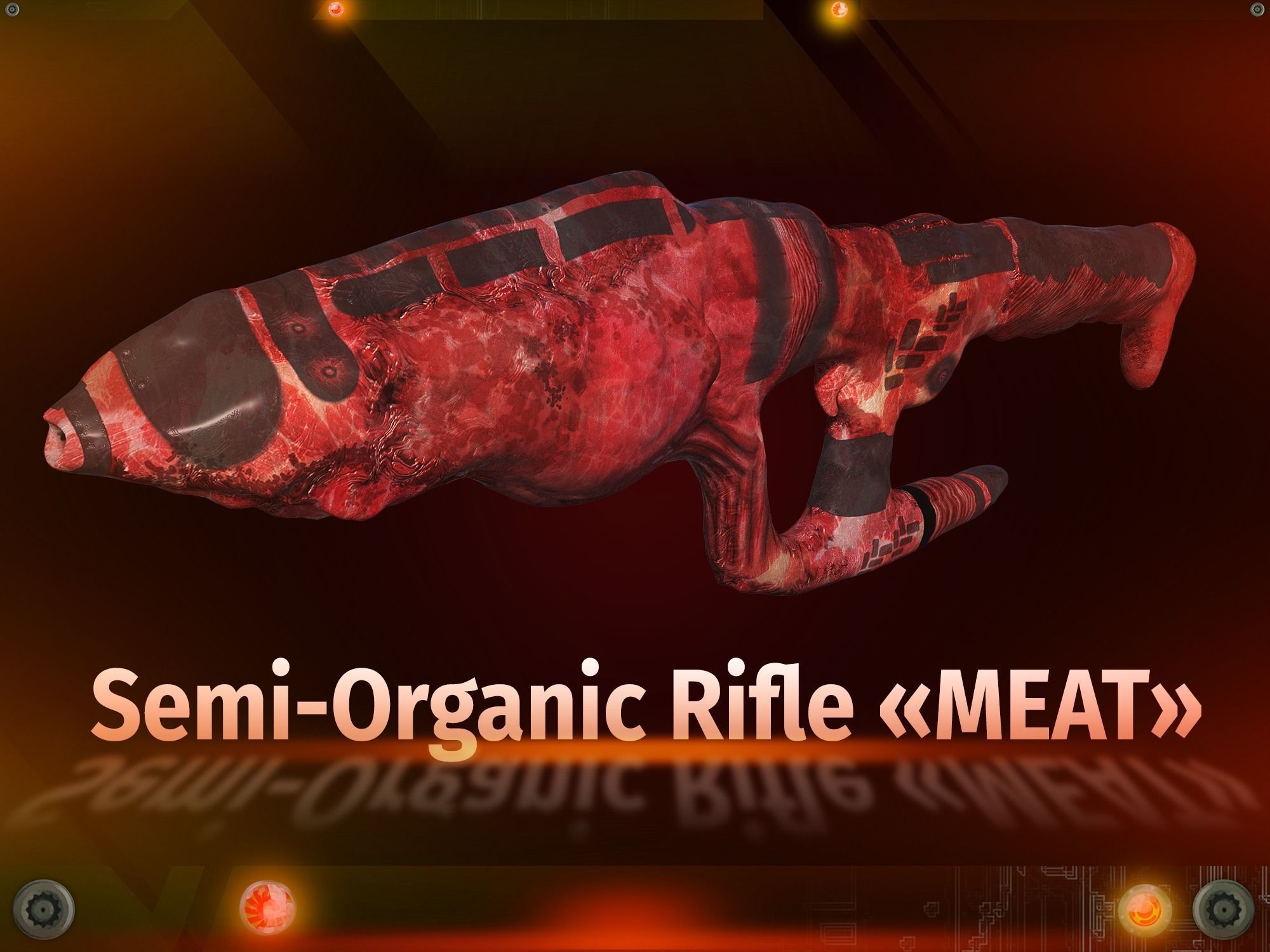 3D model C9 - Semi-Organic Assault Rifle MEAT VR / AR / low-poly | CGTrader