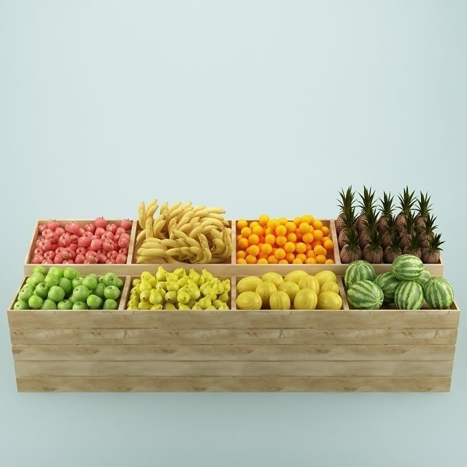 Store Fruits Stand 06 3D model | CGTrader