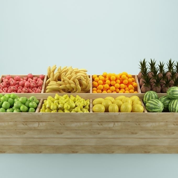 Store Fruits Stand 06 3D model | CGTrader