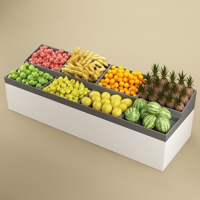 Store Fruits Stand 05 3D model | CGTrader