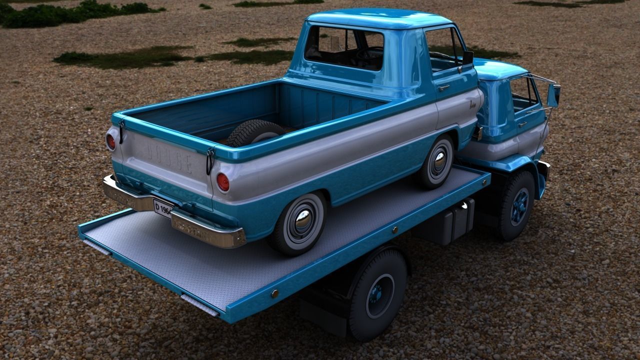 DODGE L700 TRUCK 1966 3D model | CGTrader