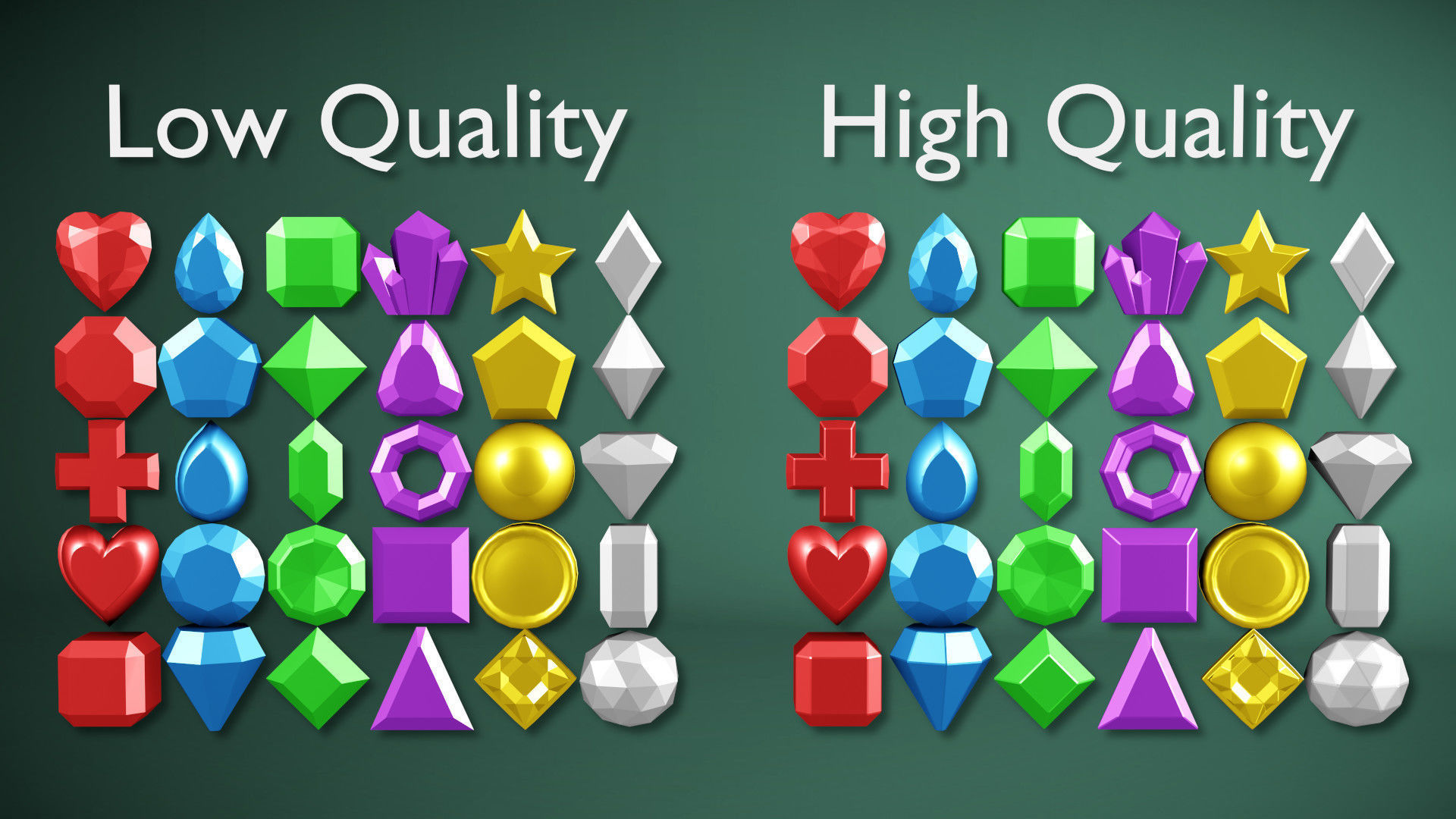 3D model Classic Gems Pack VR / AR / low-poly | CGTrader