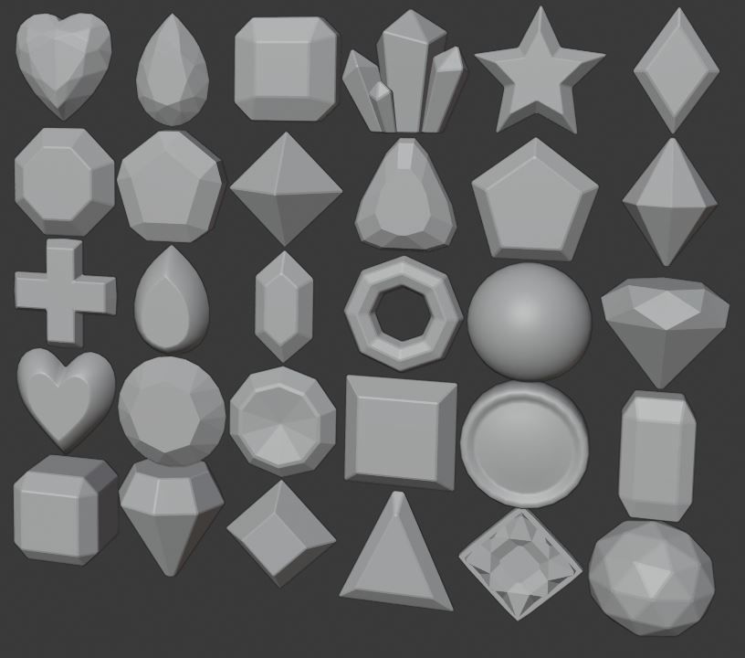 3D model Classic Gems Pack VR / AR / low-poly | CGTrader