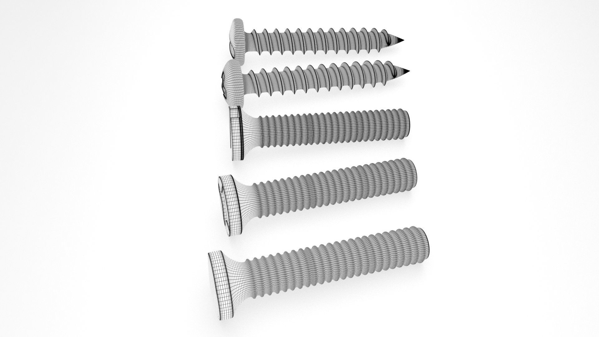 3D model Screws and Bolts VR / AR / low-poly | CGTrader