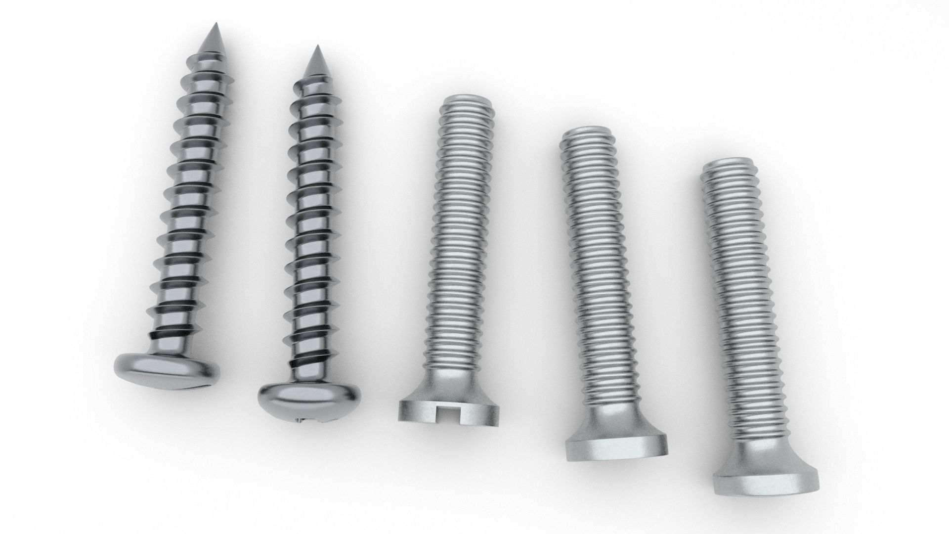 3D model Screws and Bolts VR / AR / low-poly | CGTrader