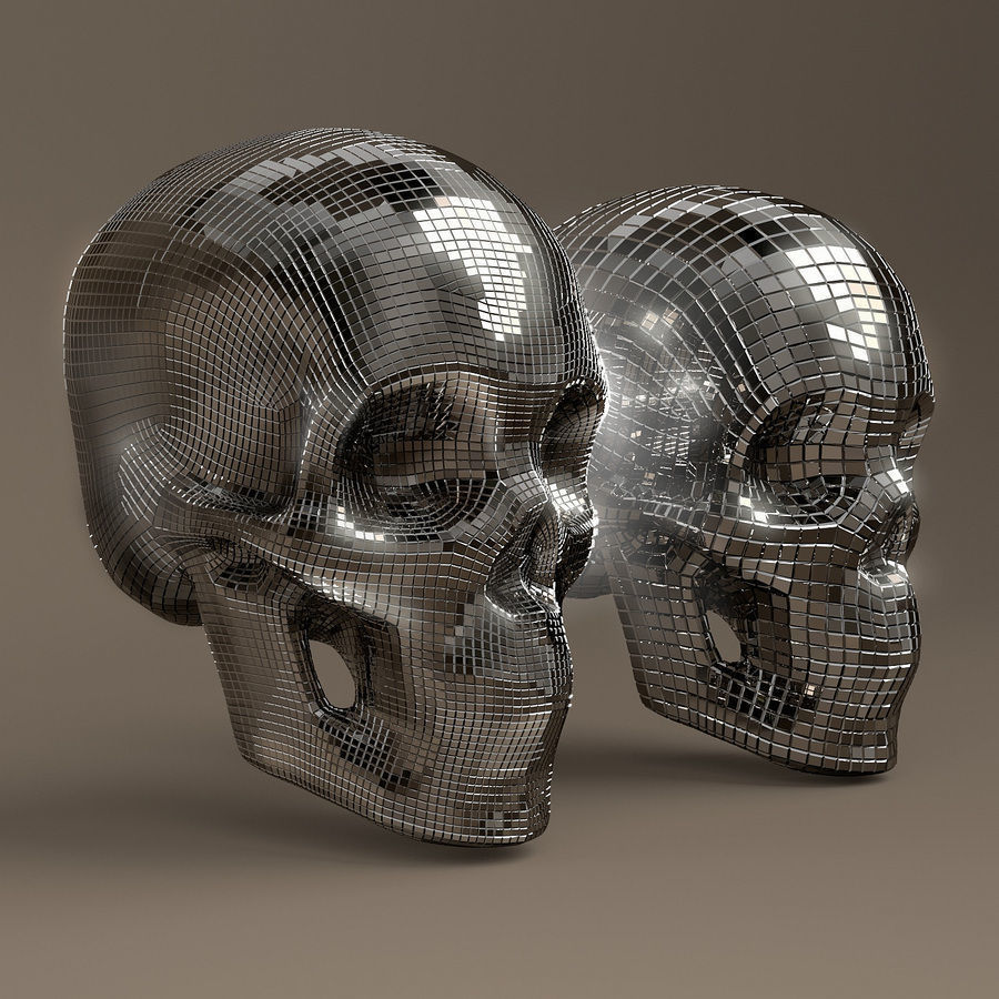 Disco Skull 3D model MAX OBJ FBX BLEND