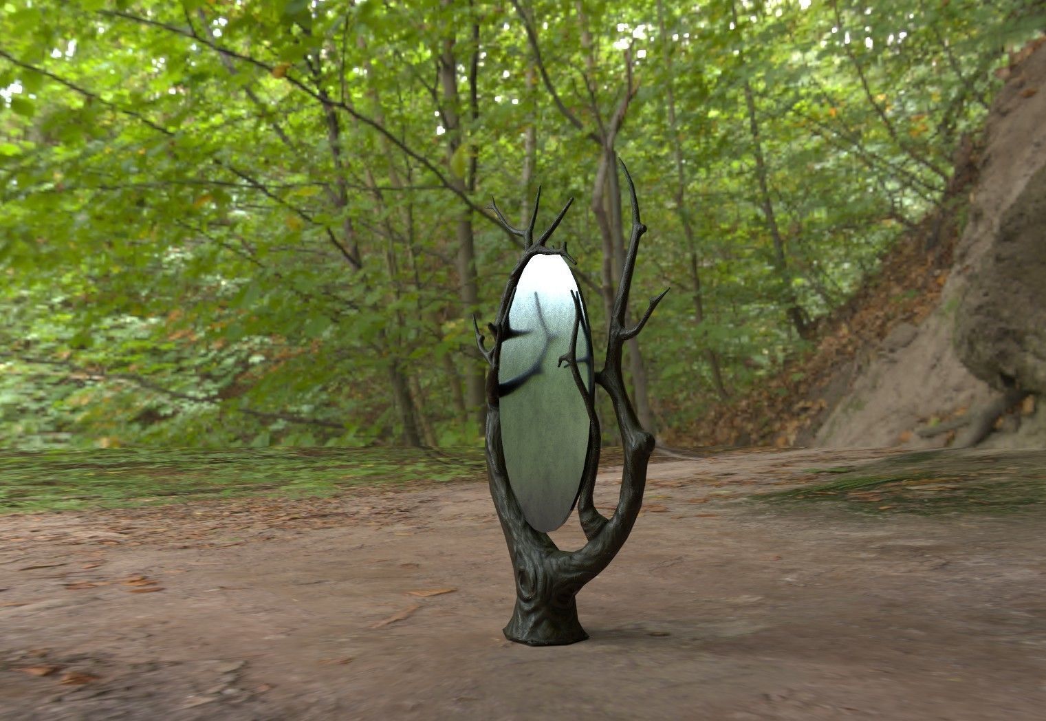 3D model magic spooky mirror VR / AR / low-poly | CGTrader