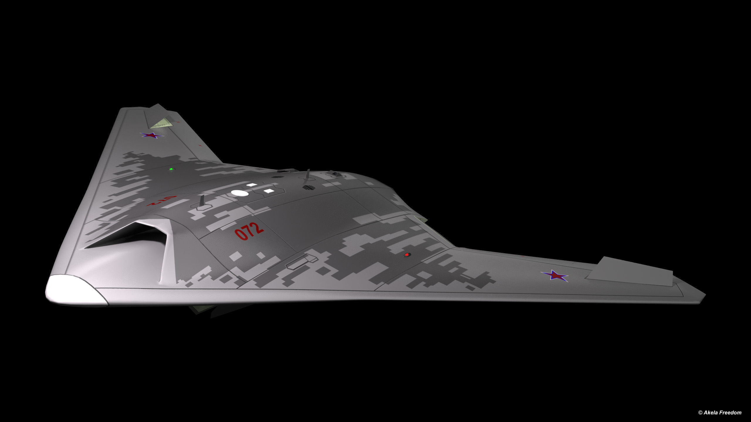 Sukhoi S-70 Hunter in Future 3D model animated | CGTrader