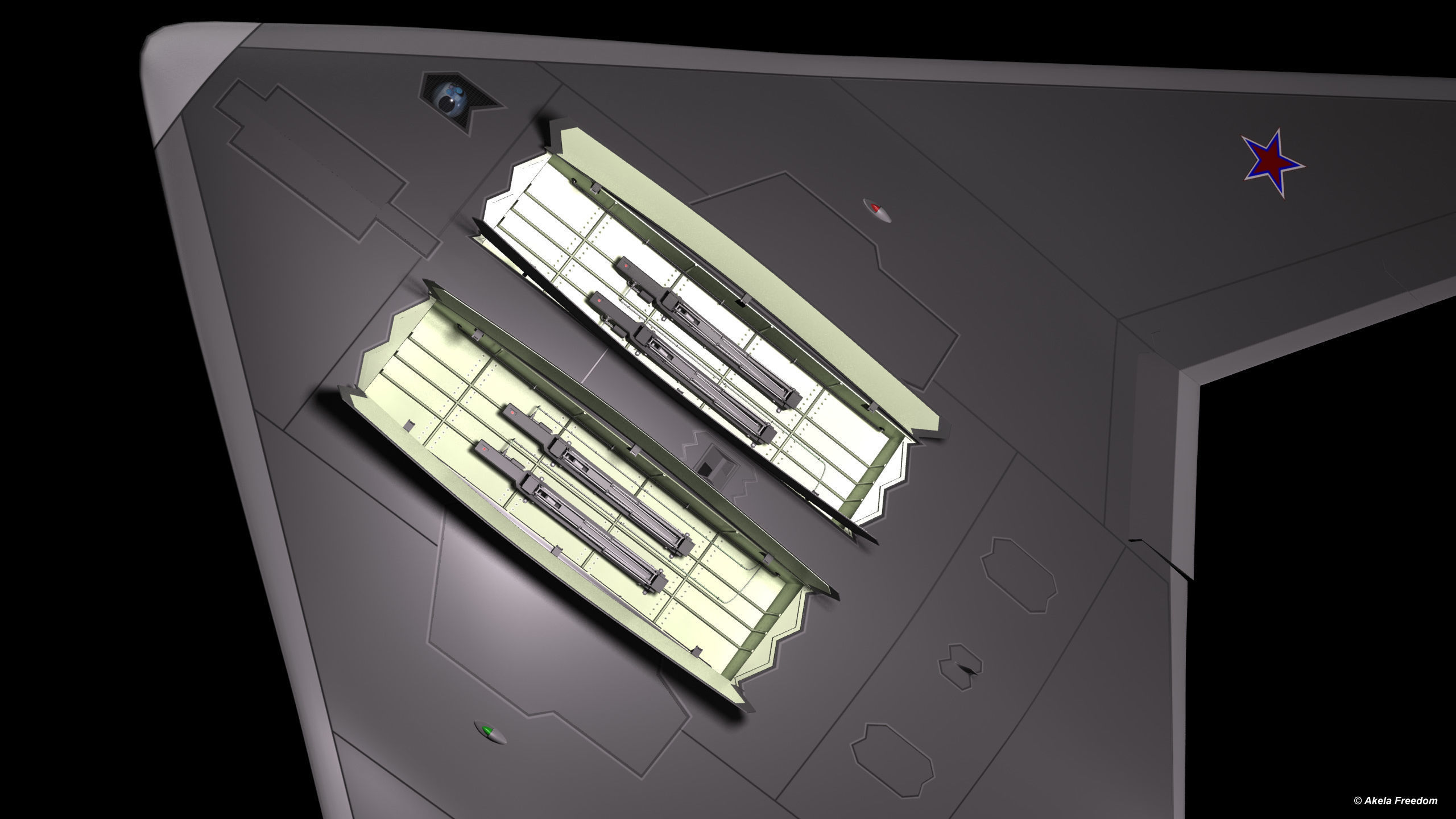 Sukhoi S-70 Hunter in Future 3D model animated | CGTrader