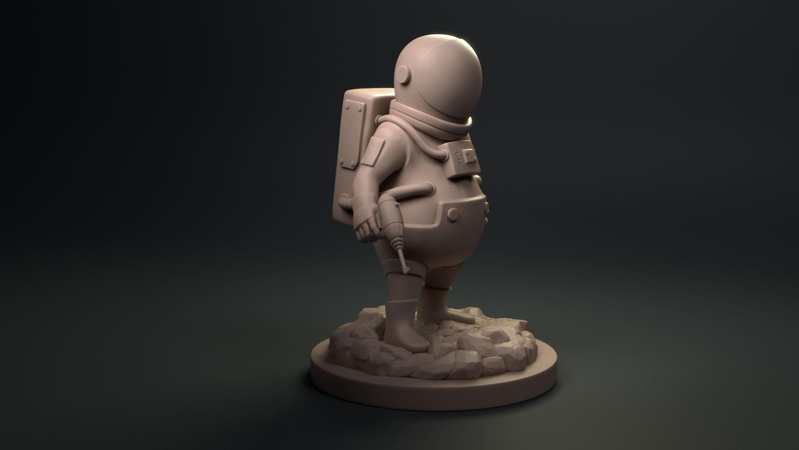 Stylized Cute Astronaut 3D model 3D printable | CGTrader