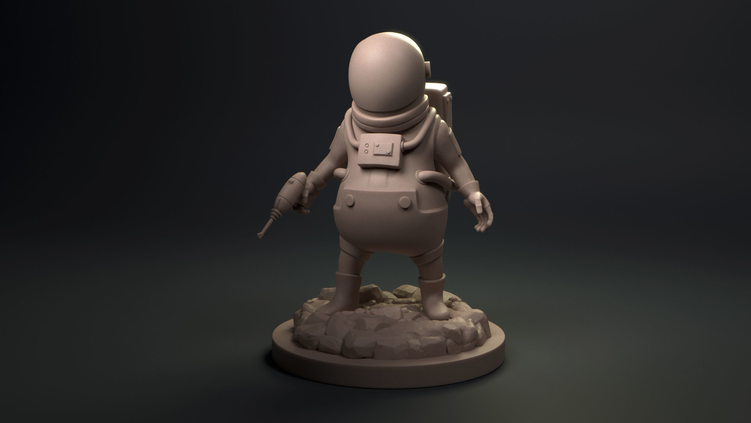 Stylized Cute Astronaut 3D model 3D printable | CGTrader