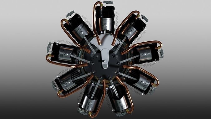 Rotary Aircraft Engine Gif