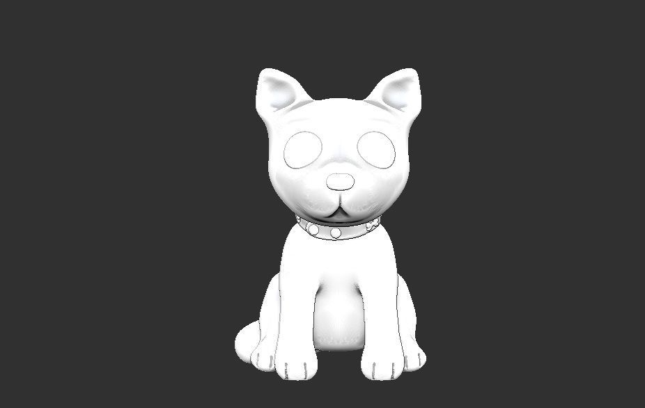 chibi dog 3D model 3D printable | CGTrader