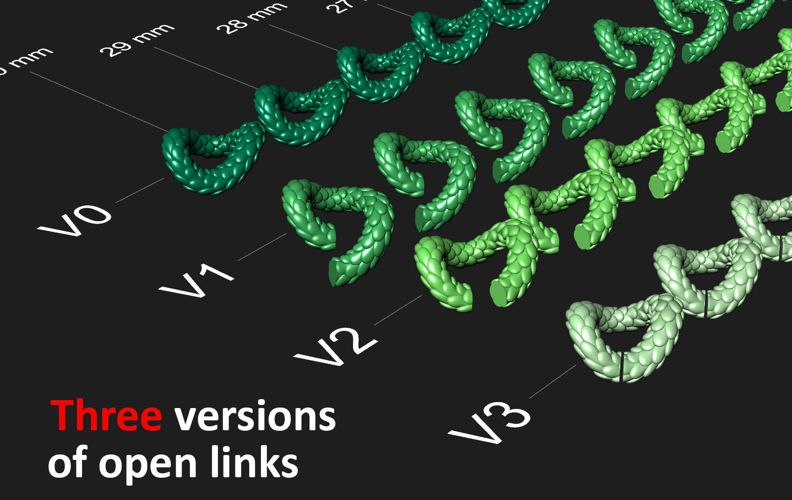 Snake Chain Link 3D model 3D printable | CGTrader