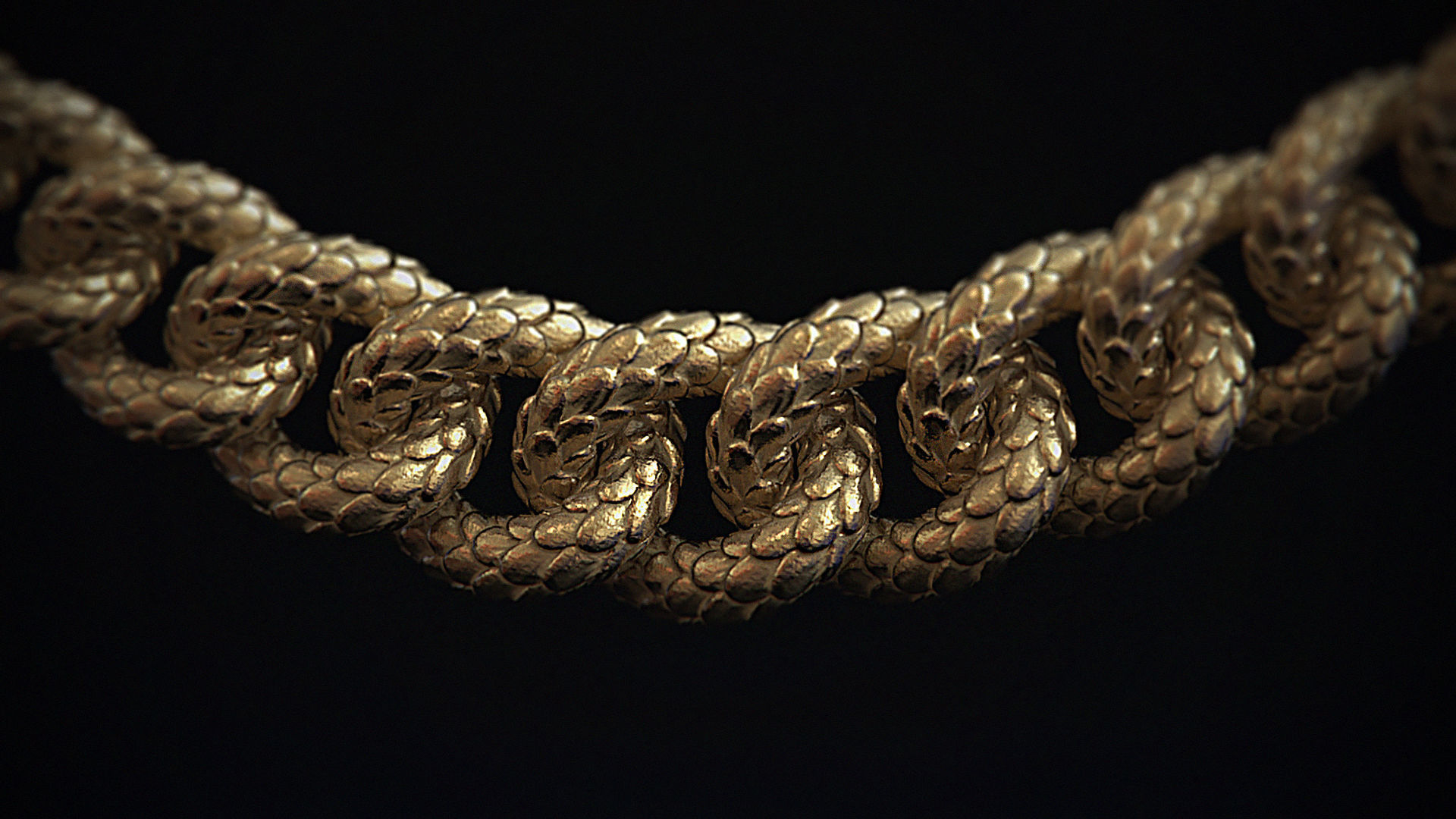 Snake Chain Link 3D model 3D printable | CGTrader