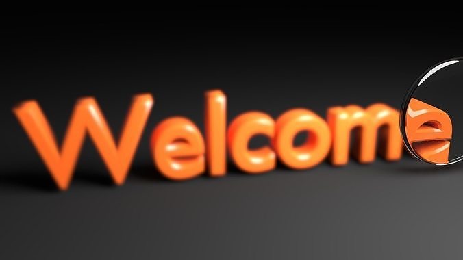Focused Welcome Text Animation 3D model animated | CGTrader