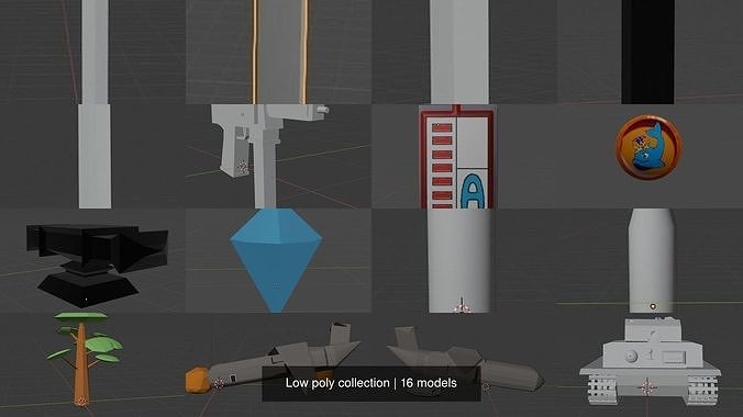 Low poly collection sword VR / AR / low-poly | CGTrader