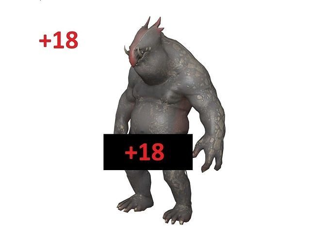 Monster with d-ick 05 3D model | CGTrader
