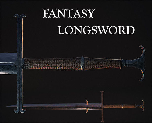 3D model Fantasy Longsword VR / AR / low-poly | CGTrader