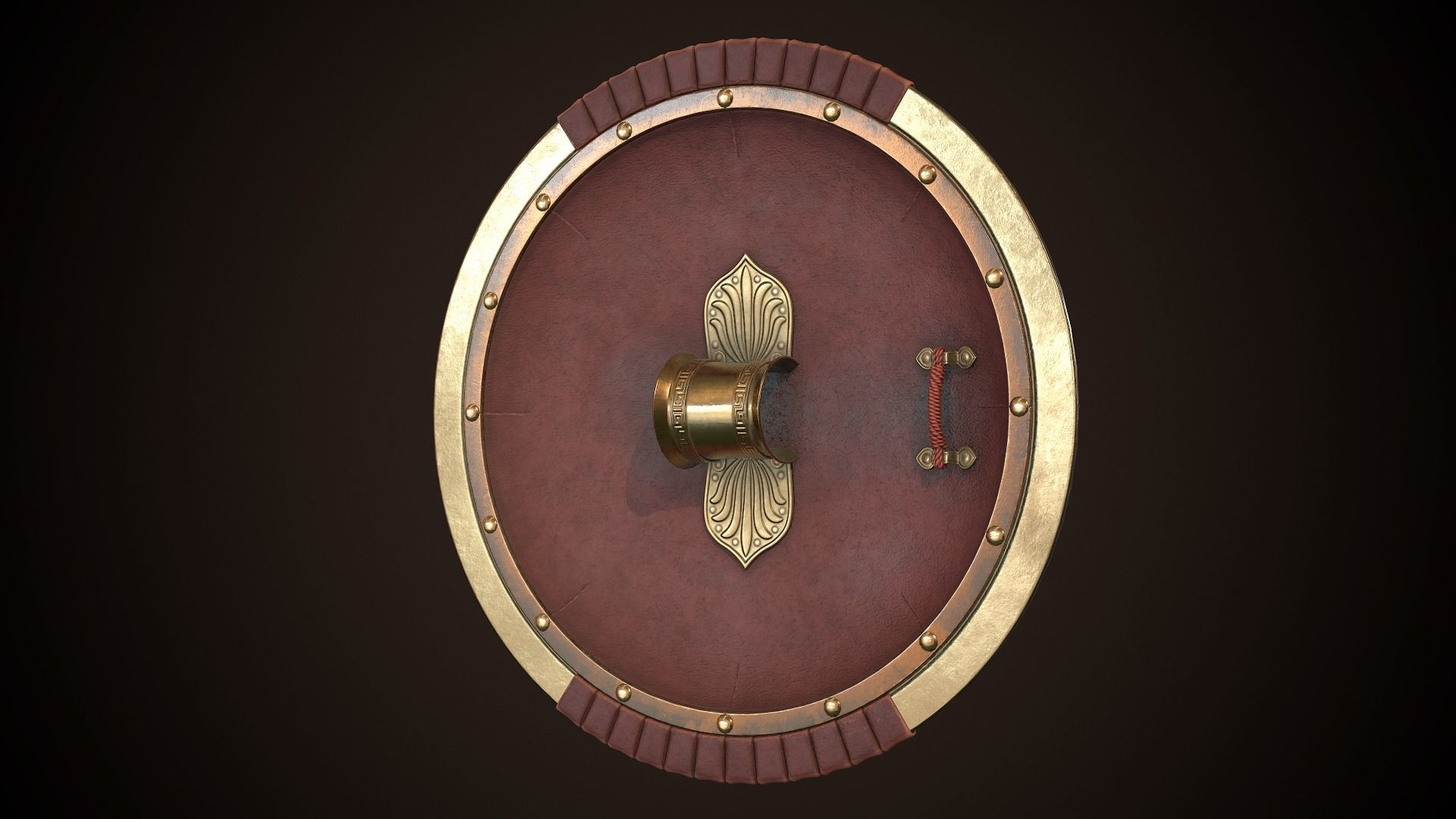 3D model Hoplite Shield Cerberus VR / AR / low-poly | CGTrader