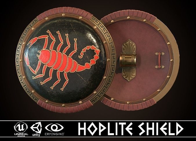 3D model Hoplite Shield Scorpion VR / AR / low-poly | CGTrader