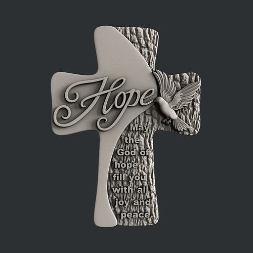 3d STL models for CNC cross Hope 3D model | CGTrader