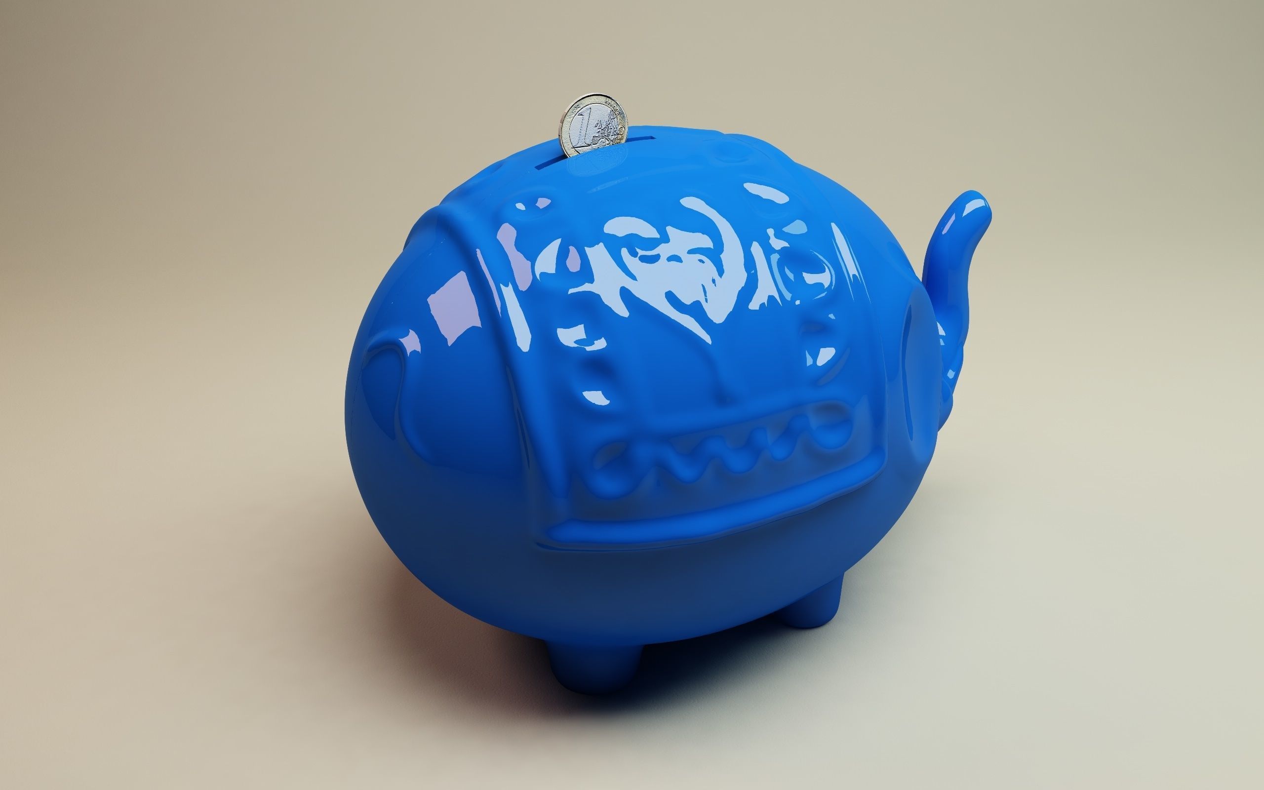 Elephant Coin Bank 3D Printing 3D model 3D printable | CGTrader
