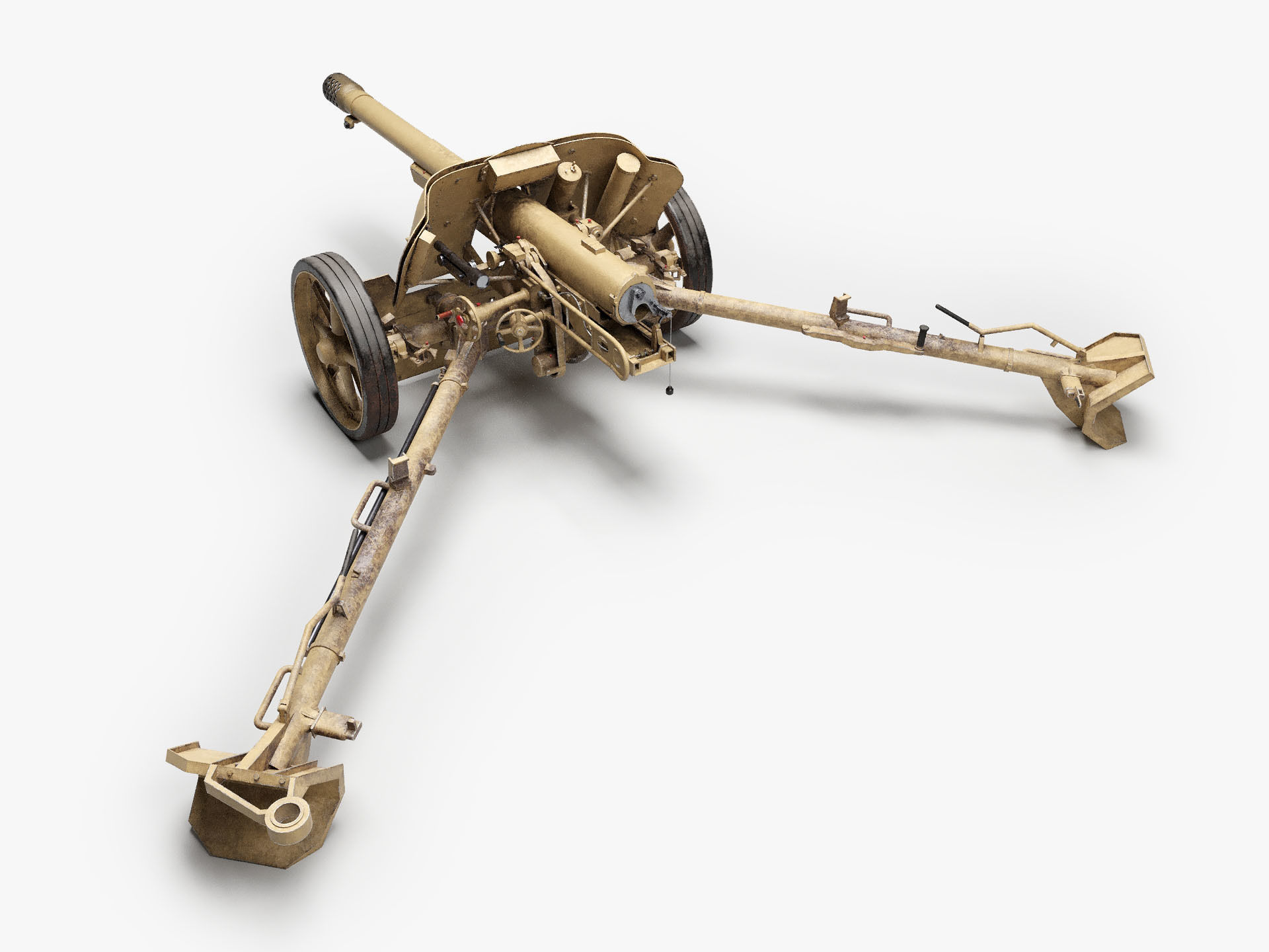 75mm Pak 97-38 3D model rigged | CGTrader
