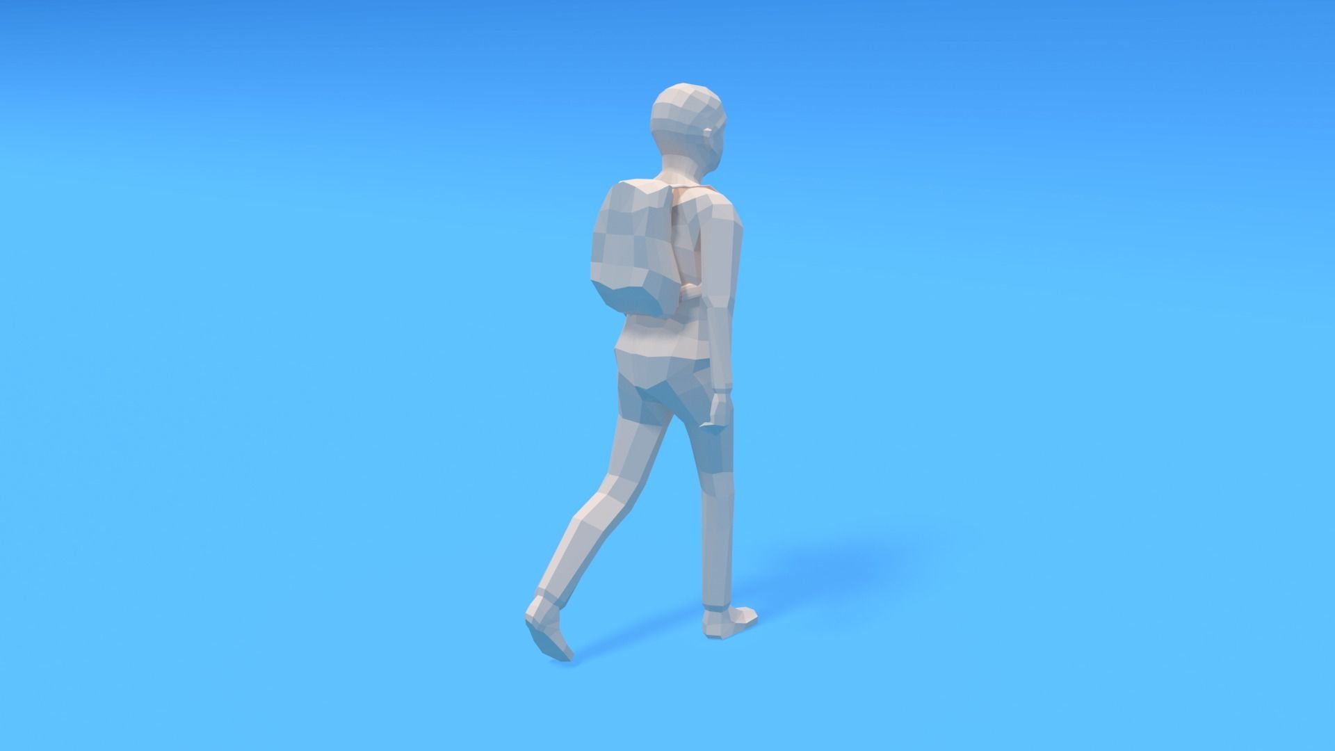 3D model Low Poly Kid Going School VR / AR / low-poly | CGTrader