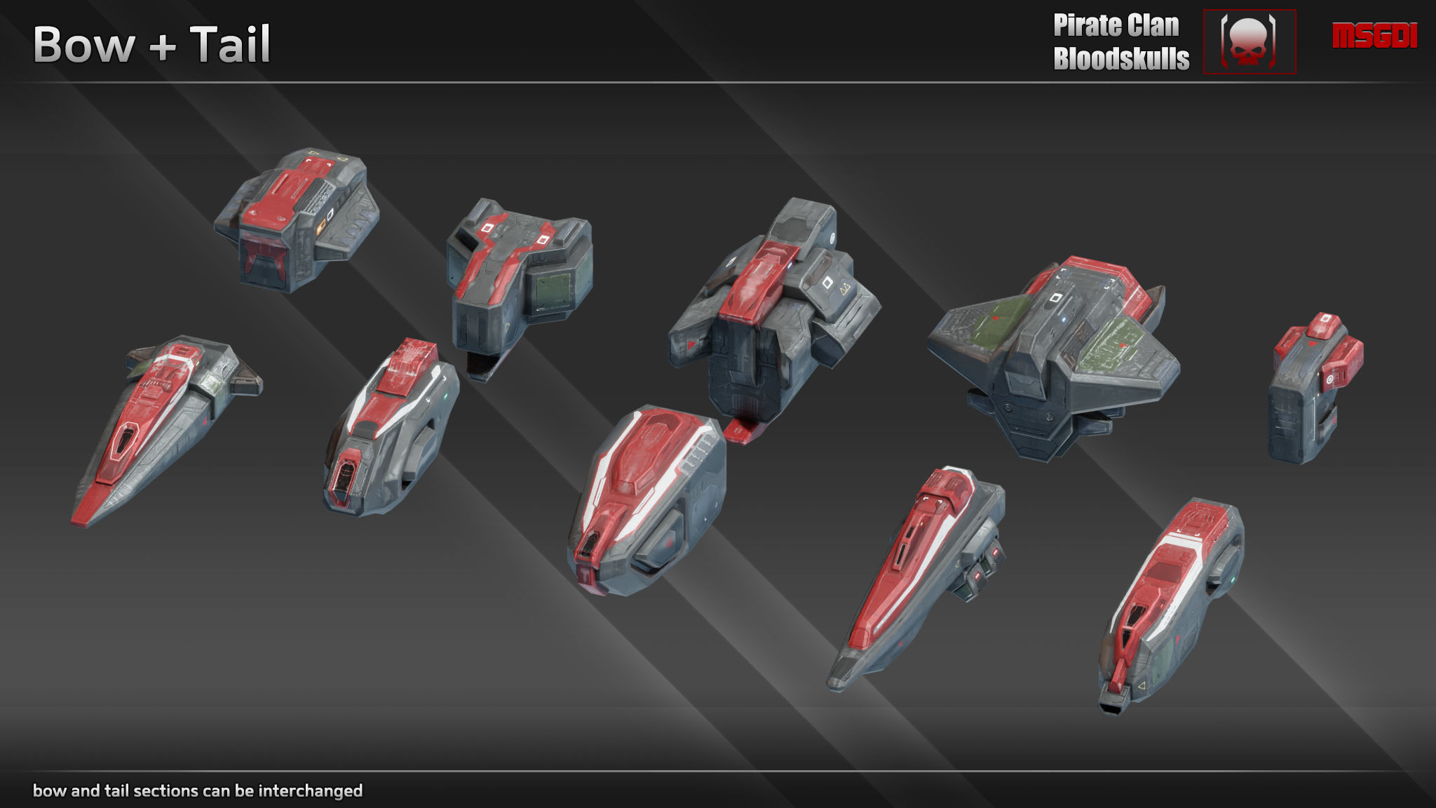 3D model Modular Fighter Kit Pirate Clan Bloodskulls VR / AR / low-poly ...