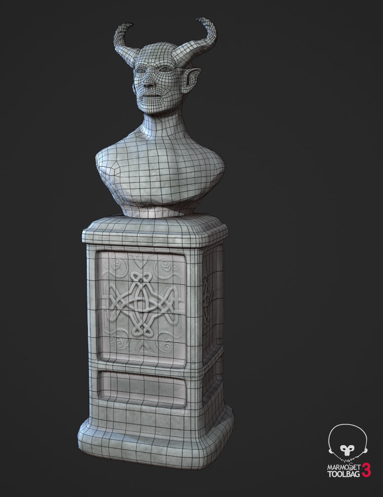 3D model Faun statue PBR asset VR / AR / low-poly | CGTrader