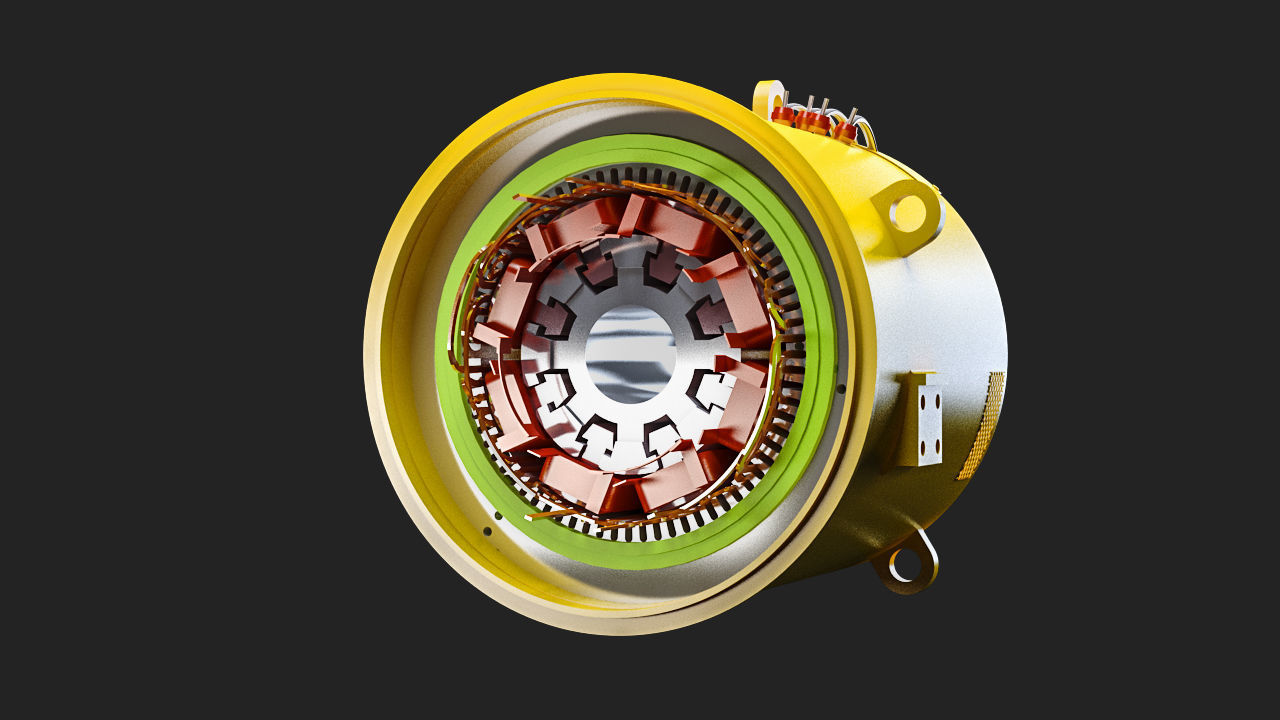 Stator electric motor 3D model | CGTrader