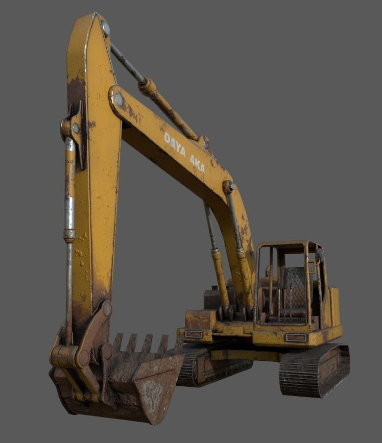 3D model Rusty Digger VR / AR / low-poly | CGTrader