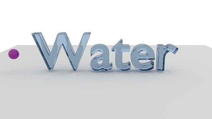 Liquid Water Text Animation 3D model animated | CGTrader