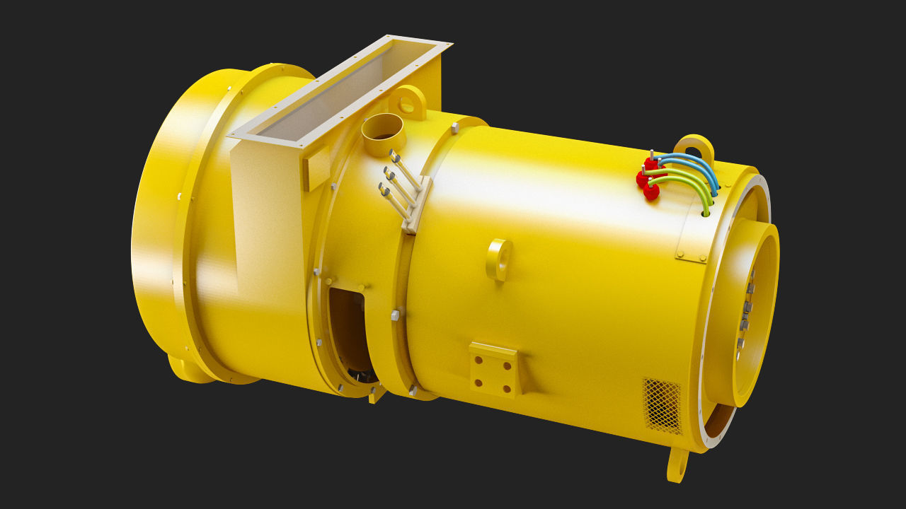 Electric Alternator - Alternador Electrico 3D model | CGTrader