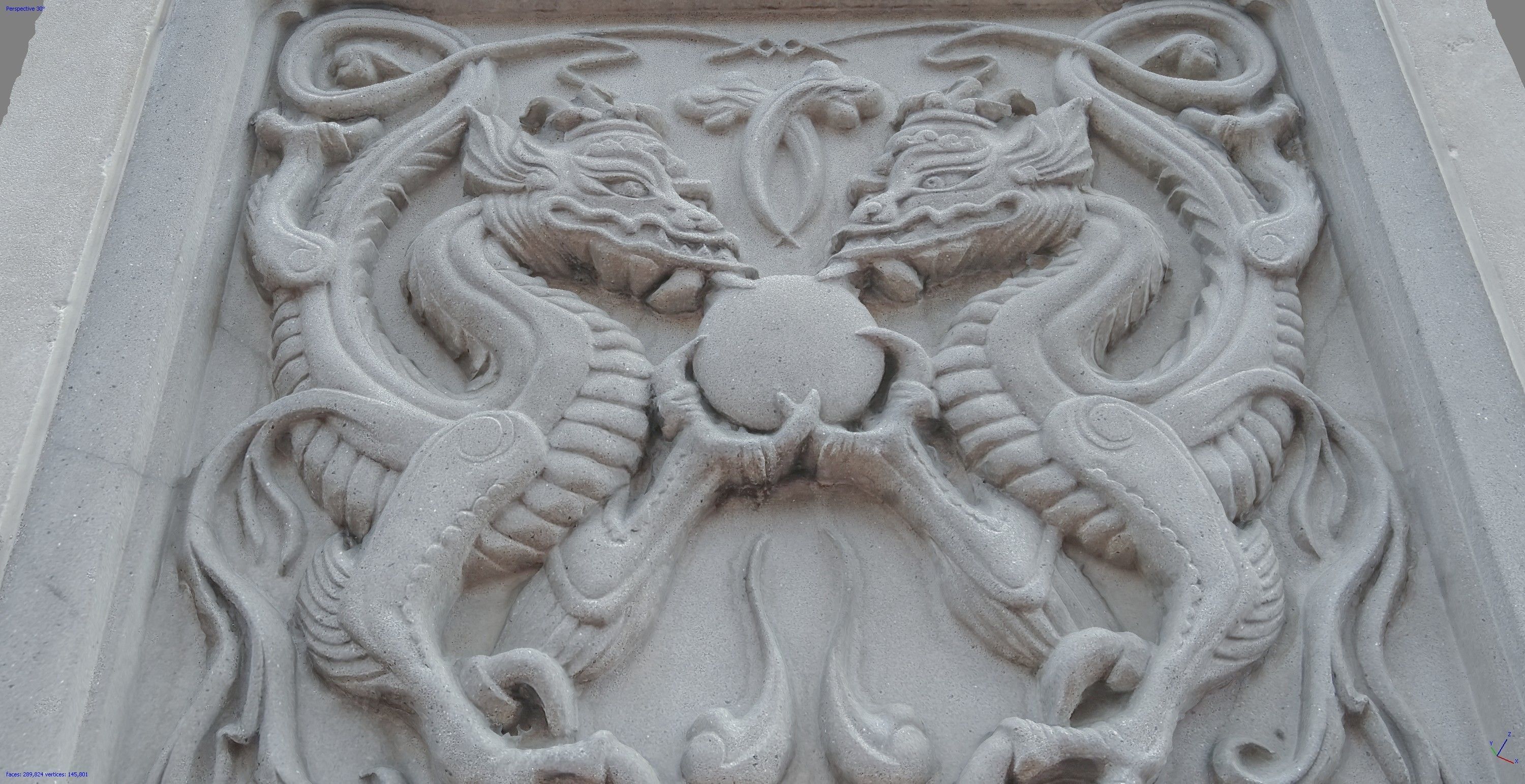 Chinese Dragon bas-relief in chinatown Washington DC free 3D model ...