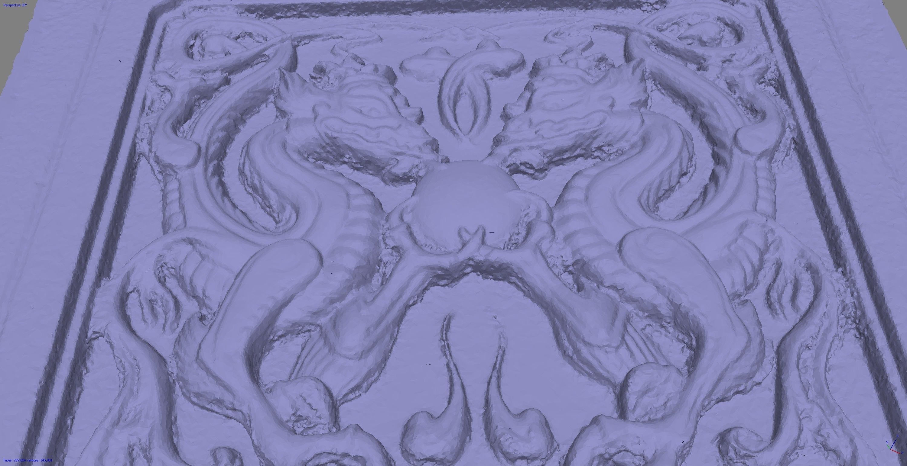 Chinese Dragon bas-relief in chinatown Washington DC free 3D model ...