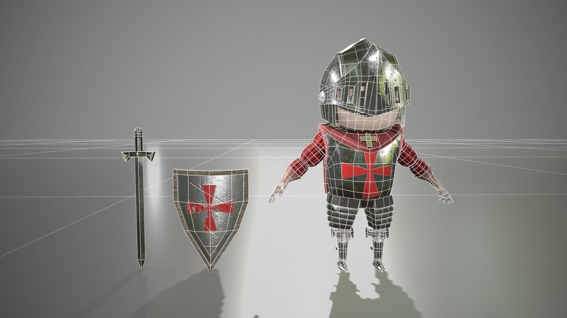 3D model low poly knight pack VR / AR / low-poly rigged | CGTrader