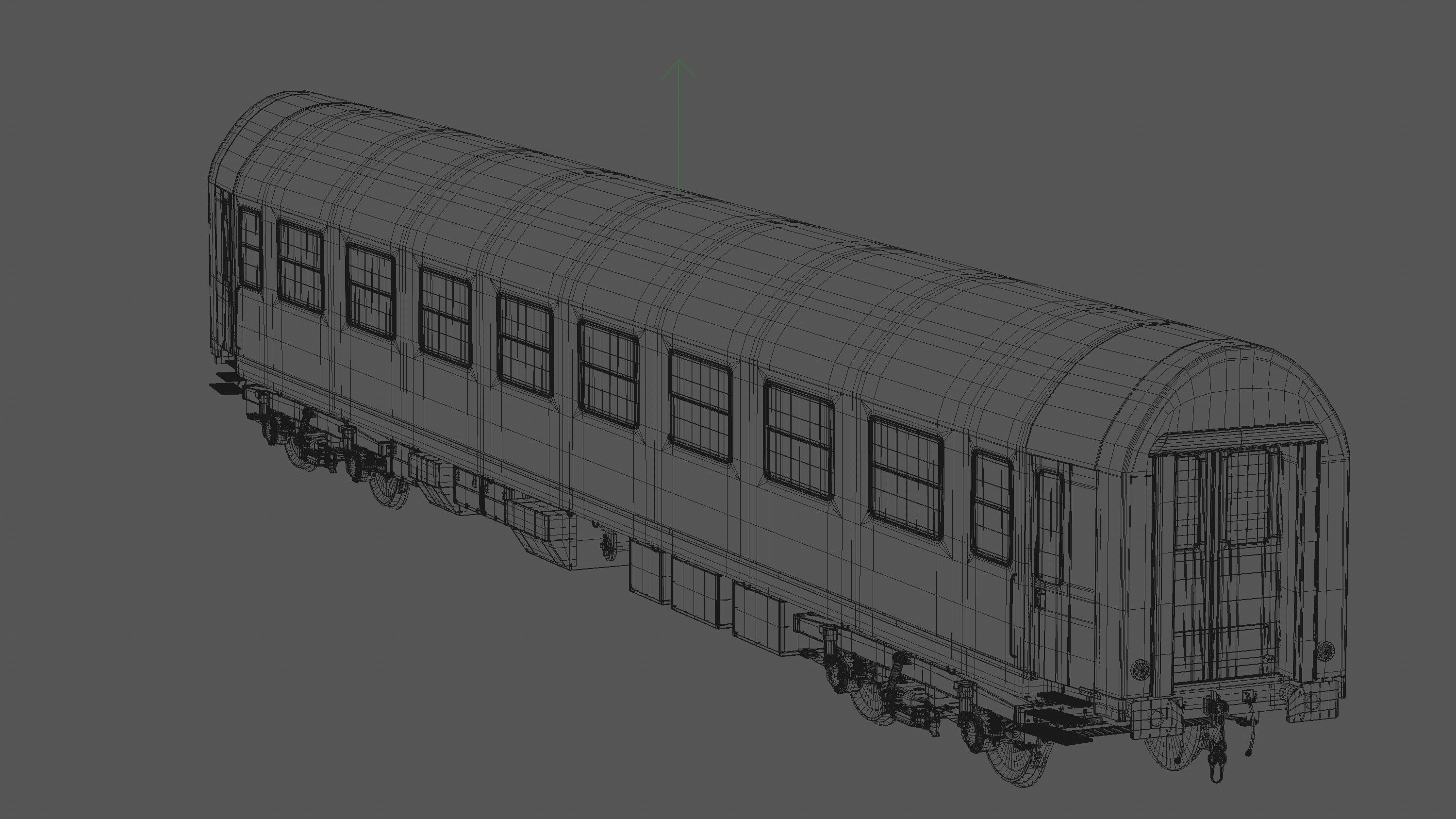 Passenger train car 3D model | CGTrader