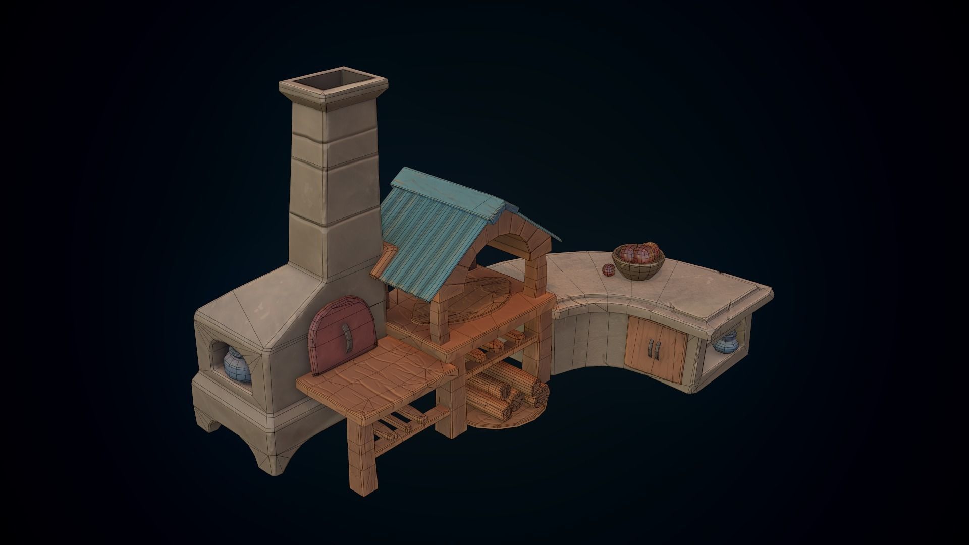 3D model Stylized Stove VR / AR / low-poly | CGTrader