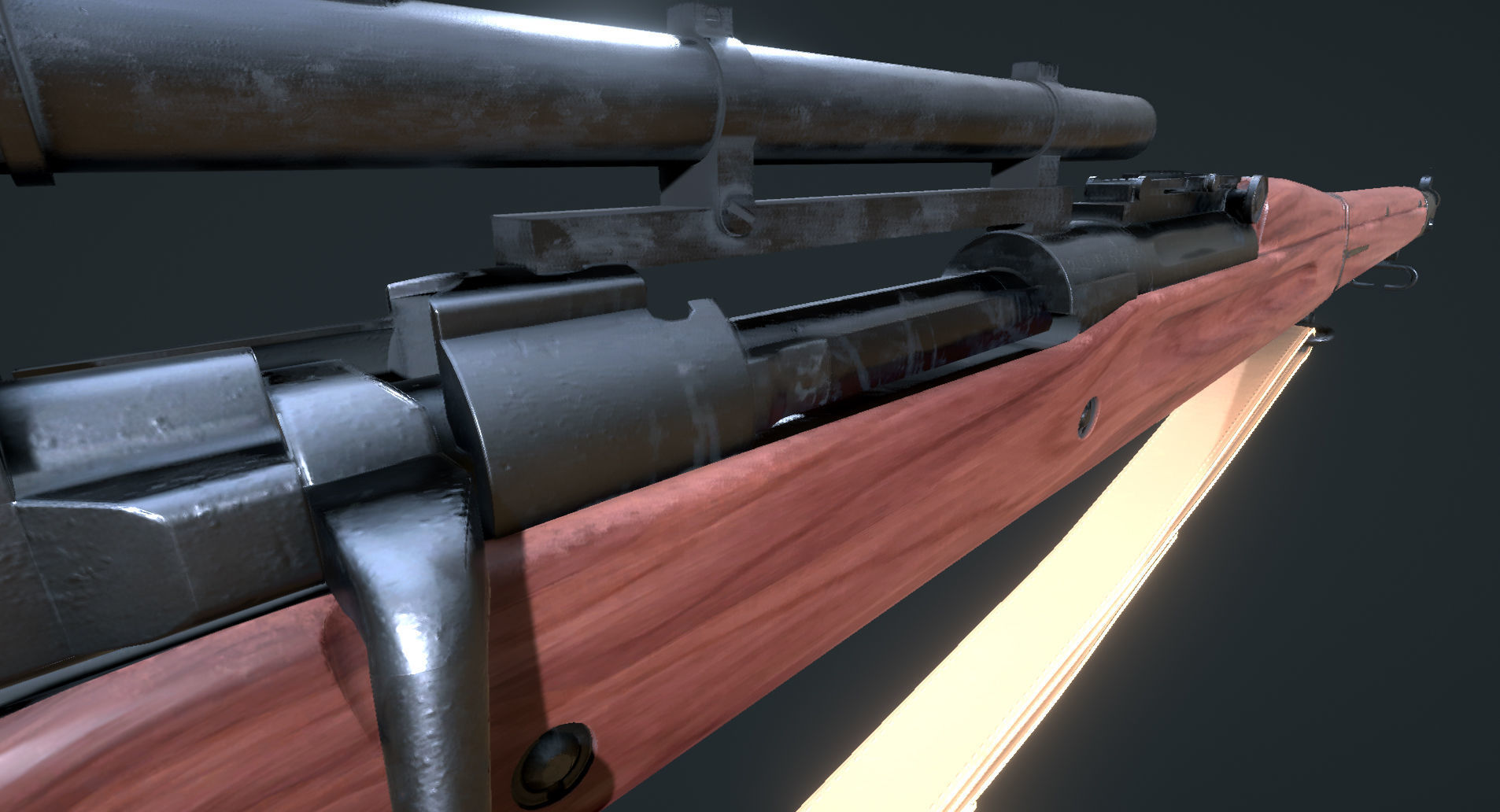 3D model WW2 Springfield M1903 Sniper with Attachments VR / AR / low ...