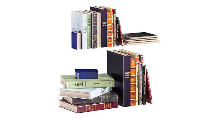 L3DV02G05 - books set 3D model | CGTrader
