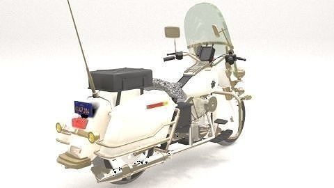 police motorcycle 3D model | CGTrader