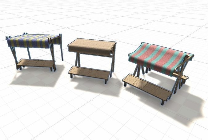 3D model Medieval Stall Game Ready VR / AR / low-poly | CGTrader